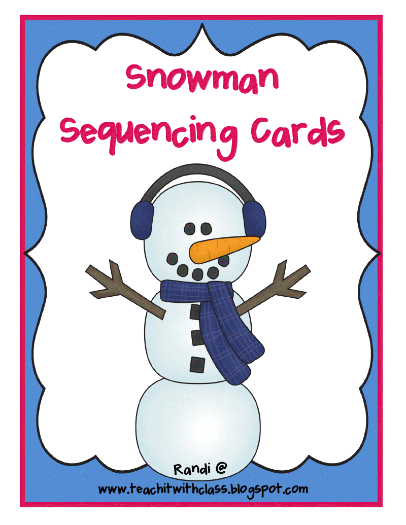 Teach it With Class: Snowman Sequencing FREEBIE