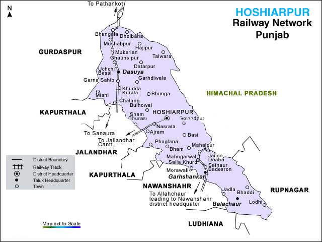 Rail-Map-india: Hoshiarpur_railway_map