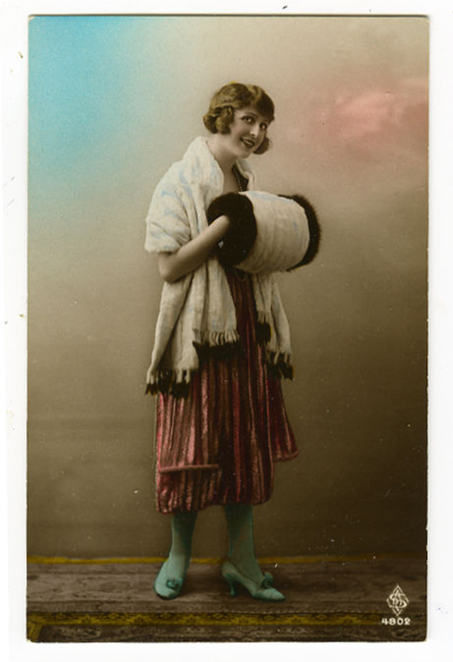 20 Beautiful Antique Hand Tinted Photo Postcards of Pretty Young Ladies ...