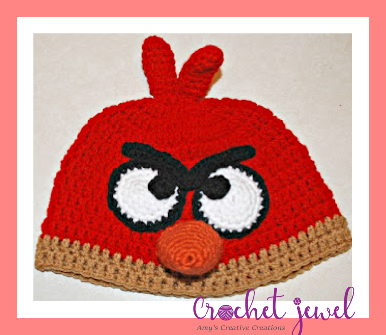 Amy's Crochet Creative Creations: Crochet Angry Bird Hat Pattern