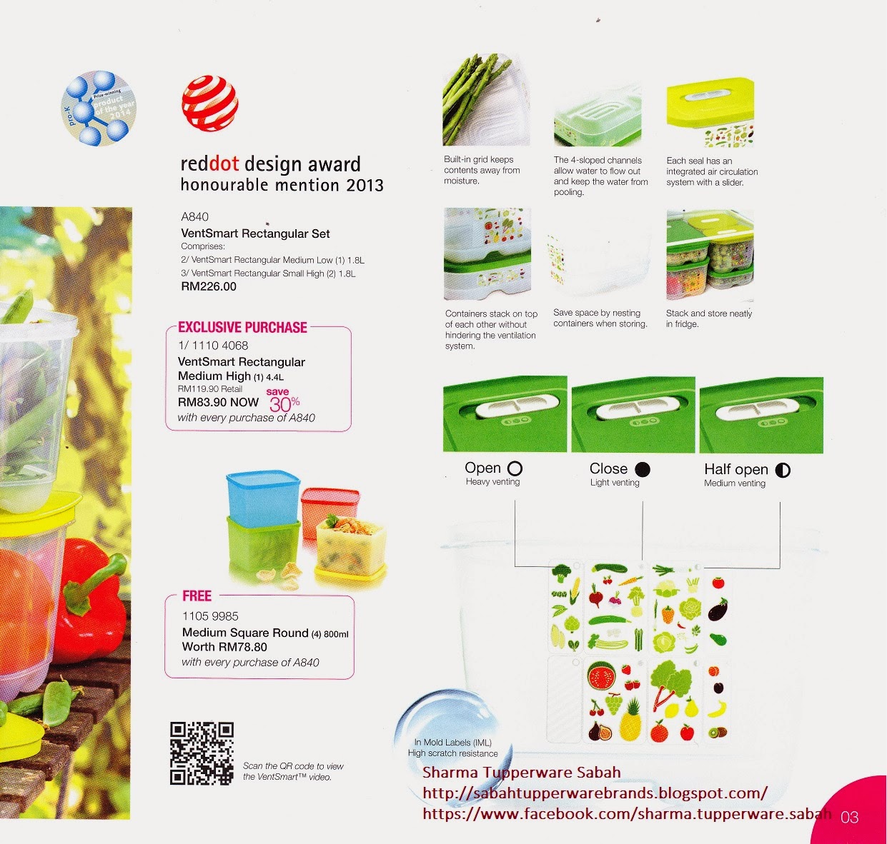Tupperware Brands Sabah: Tupperware VentSmart System