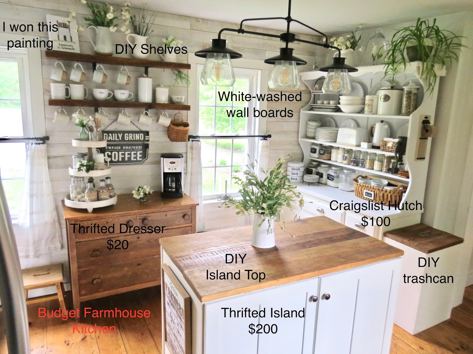 The Long Awaited Home: DIY Farmhouse Kitchen on a Budget