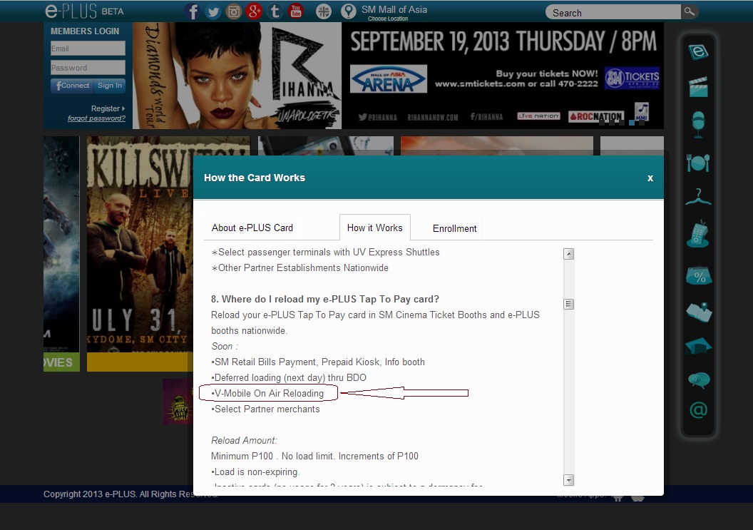 VMOBILE: ePLUS Card RELOADABLE tru VMOBILE