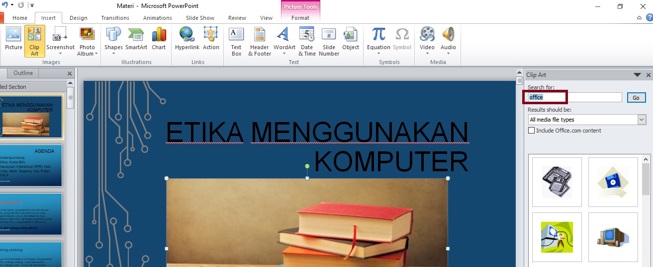 Menambahkan gambar ke slide pada PowerPoint - Teknologi Informasi