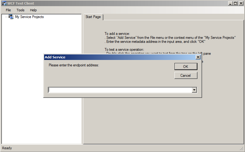 kushdilip's Blog: Test WCF Service with WCF Test Client without ...