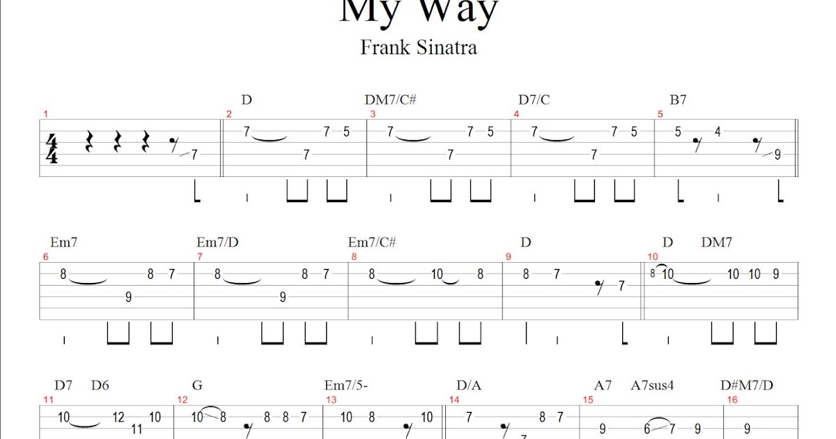 frank sinatra - my way (tab) score