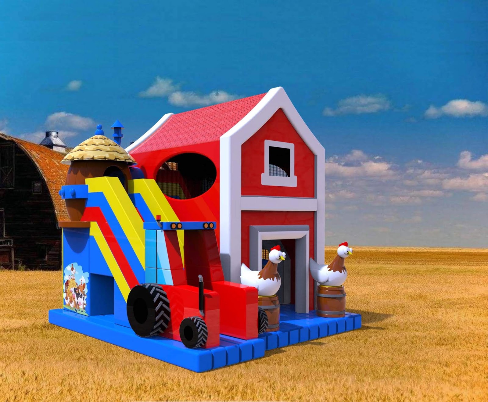 Springkasteel De Boerderij - NIEUW voor 2020 !! | Foxy Fun