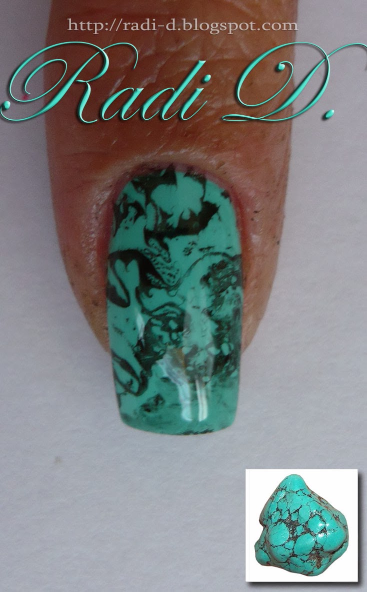 It`s all about nails: Step by Step Turquoise Marble Nails