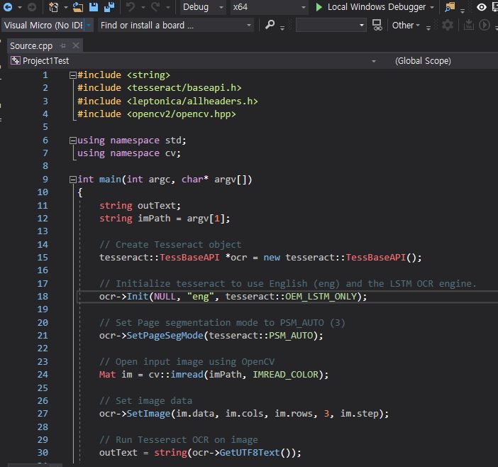 Ms Park's Working Note: Build tesseract lib for VS 2017