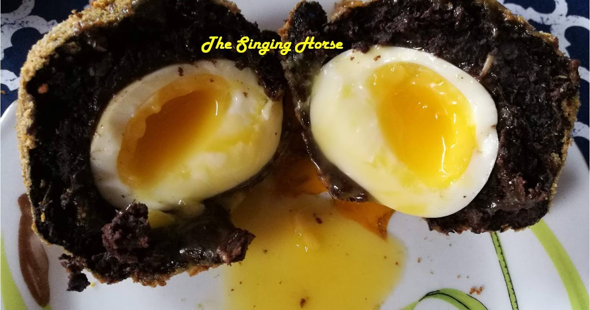 British Baked Black Pudding with Runny Yolk Scotch Egg