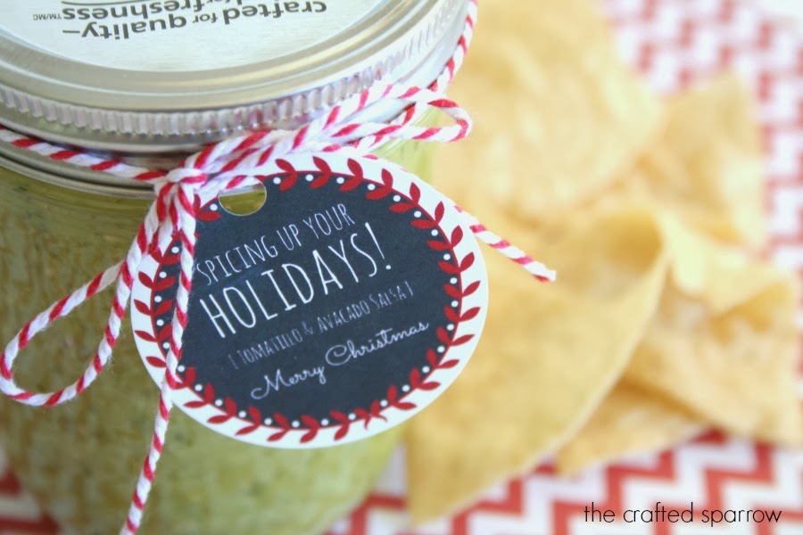 Homemade Salsa Gifts & Free Printable Tags - The Crafted Sparrow