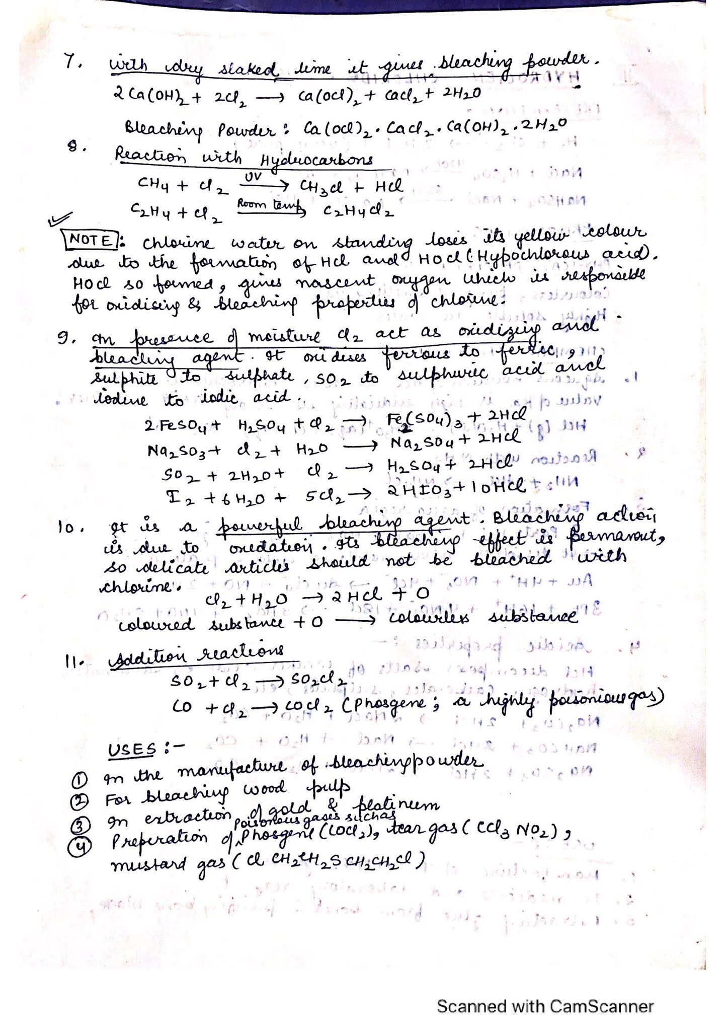 Chemistry Chapter 7- The P-Block Elements Part-2 Class 12 Handwritten ...