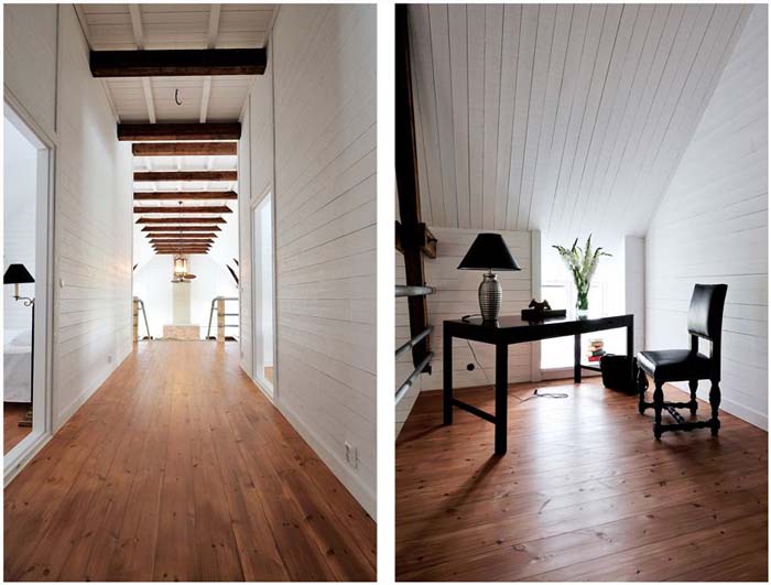 Keltainen talo rannalla: Puu pääosassa