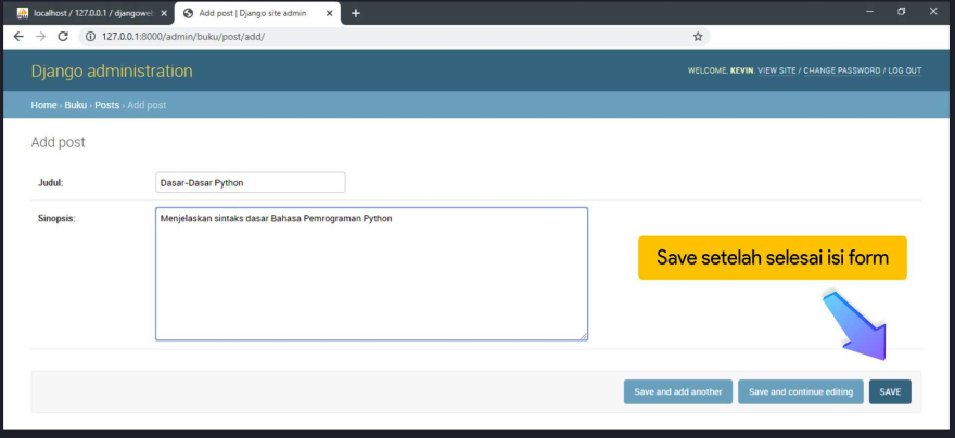Django Framework - Membuat Model dan Menampilkan Data ke Views - Contoh ...