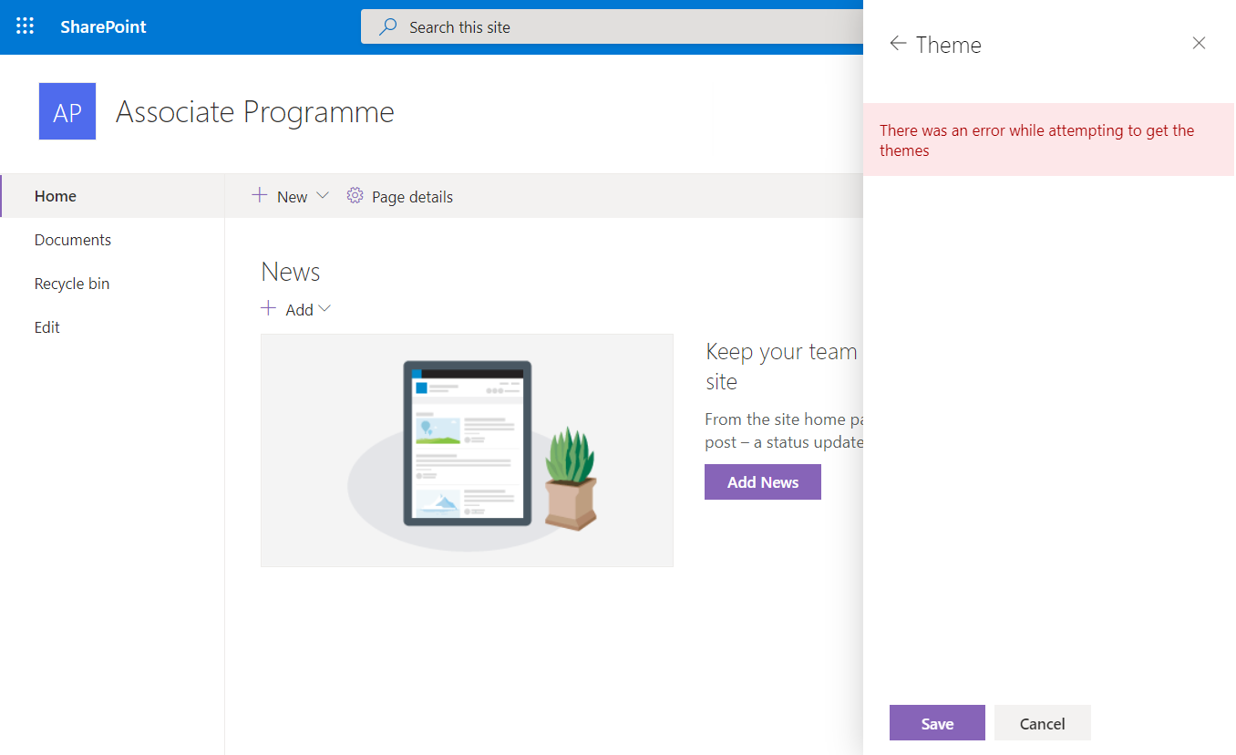 Fix "There was an error while attempting to get the themes" Error in ...