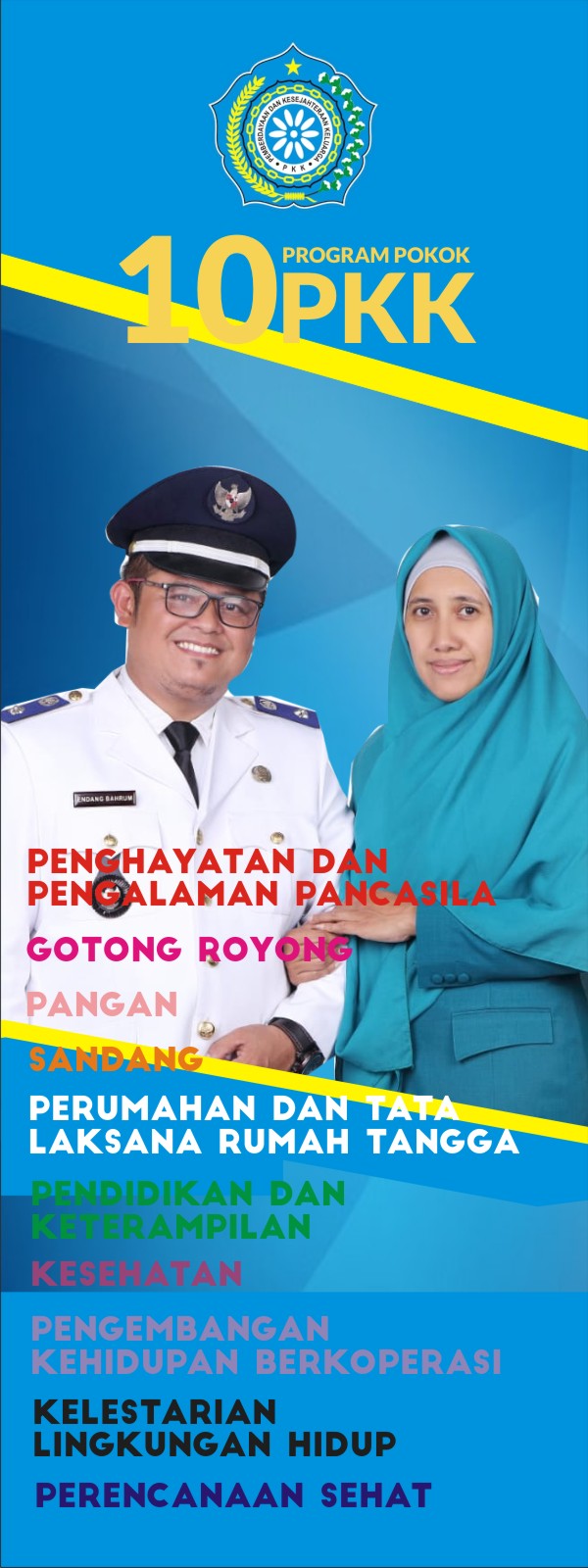 Download Contoh Spanduk 10 Program PKK Format CDR - KARYAKU