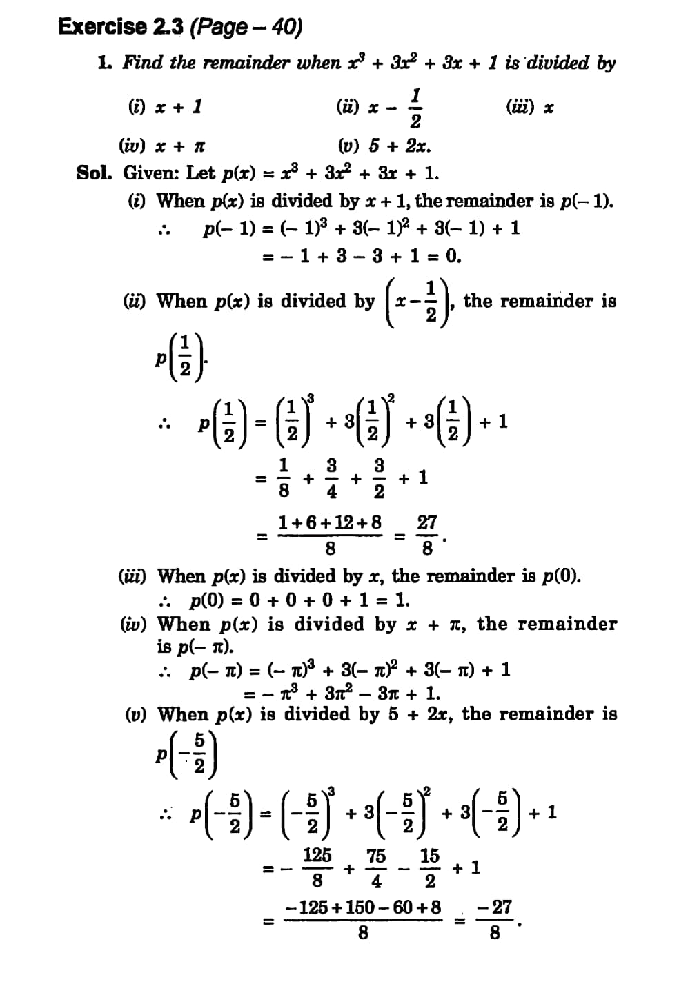 Polynomials class 9 math - Studypur