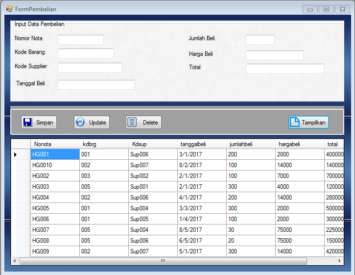 CRUD VB.Net Dengan SQl Server - Rembang Programming