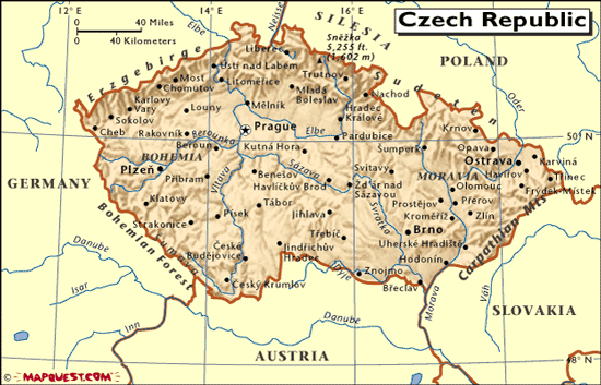 CARTES DE LA RÉPUBLIQUE TCHÈQUE