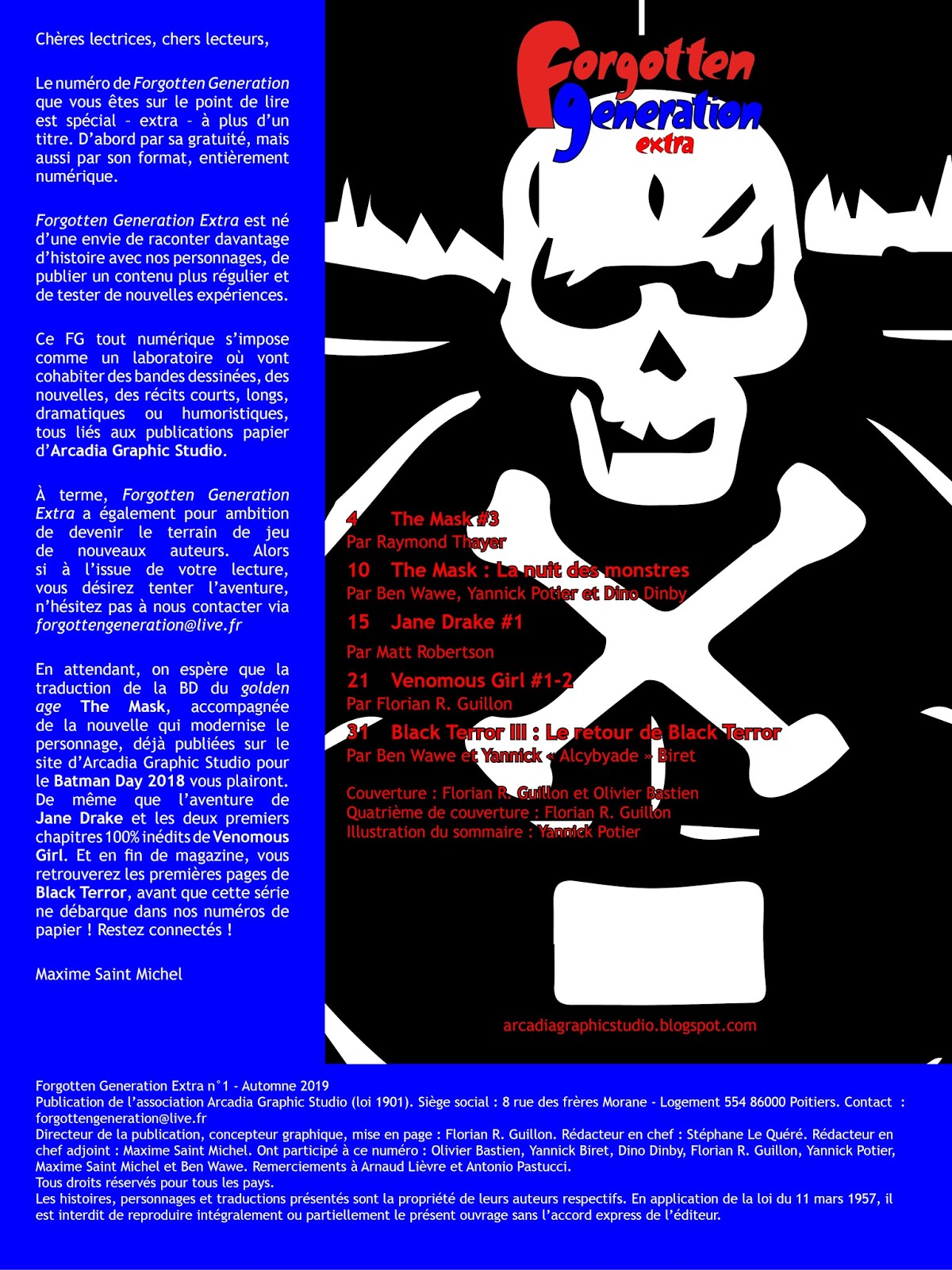 Arcadia Graphic Studio: Nouvelle parution : Forgotten Generation Extra