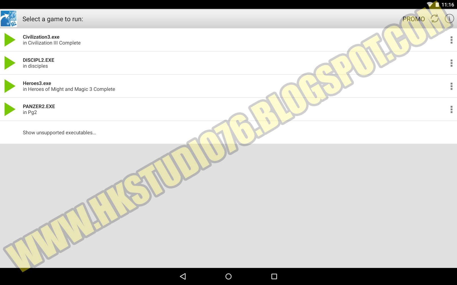 Exagear Windows Emulator. For Android.