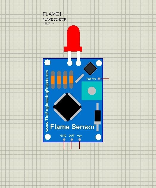 Flame Sensor Simulation With Arduino