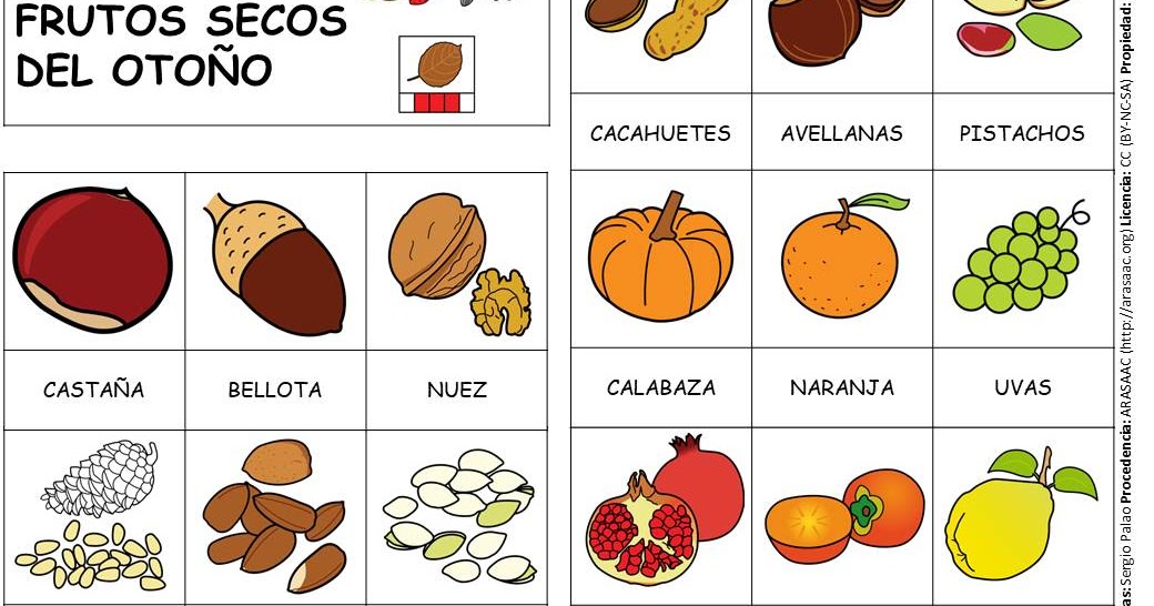 AUDICIÓN Y LENGUAJE: VOCABULARIO DE FRUTAS Y FRUTOS SECOS DEL OTOÑO