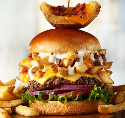 TGI Fridays Puts Together New Loaded Cheese Fry Burger | Brand Eating