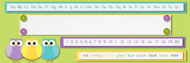 The Land of Aha-Z: Owl Nameplates - Freebie