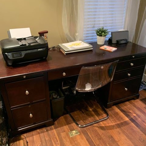 Black Custom Painted Desk