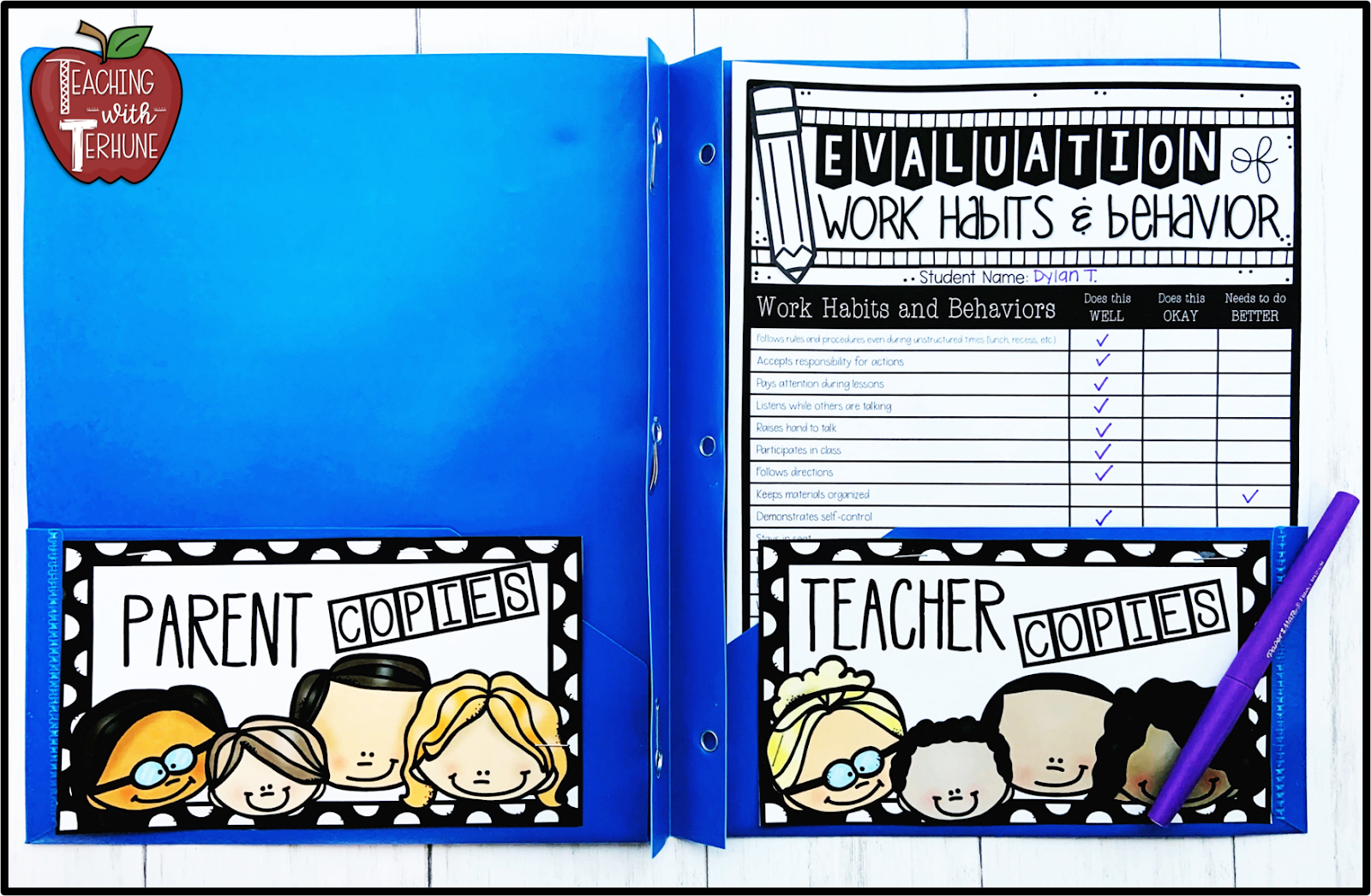 Teaching With Terhune: Student Behavior Checklist - Great to use at ...