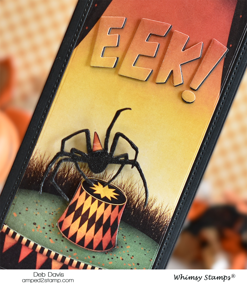 Introducing "EEK" the performing spider - NewAmped2Stamp