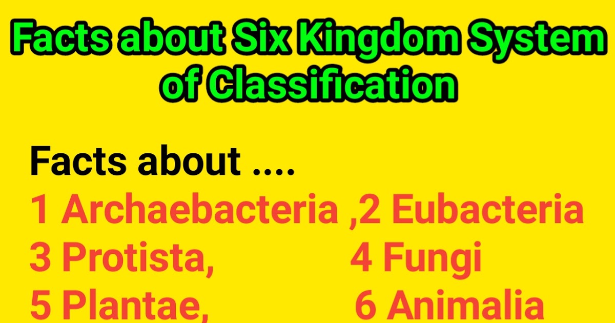 Amazing facts about six kingdom system of classification