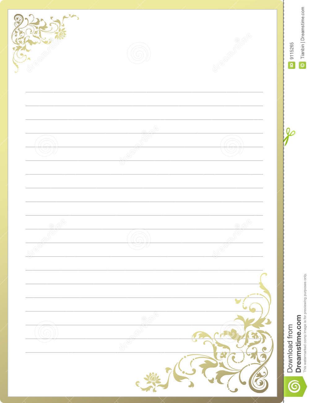 Fancy Lined Paper 2018 - Birthday Letter