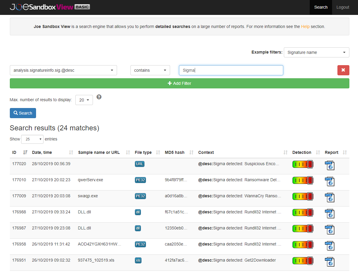 Deep Malware Analysis - Joe Sandbox + SIGMA