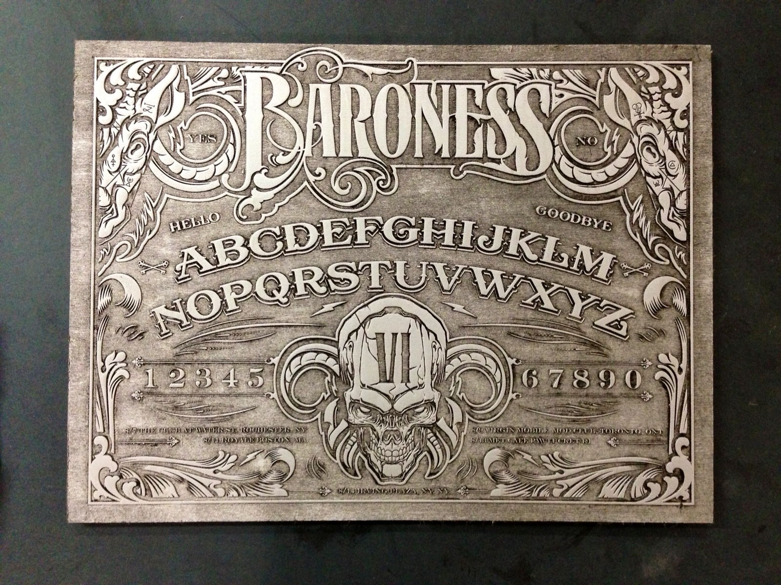 INSIDE THE ROCK POSTER FRAME BLOG: Baroness Hydro74 WOOD Laser Engraved ...