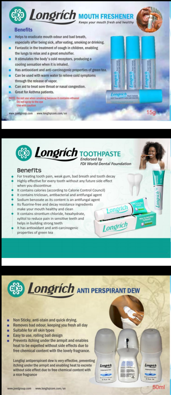 IMAGES OF SOME LONGRICH PRODUCTS
