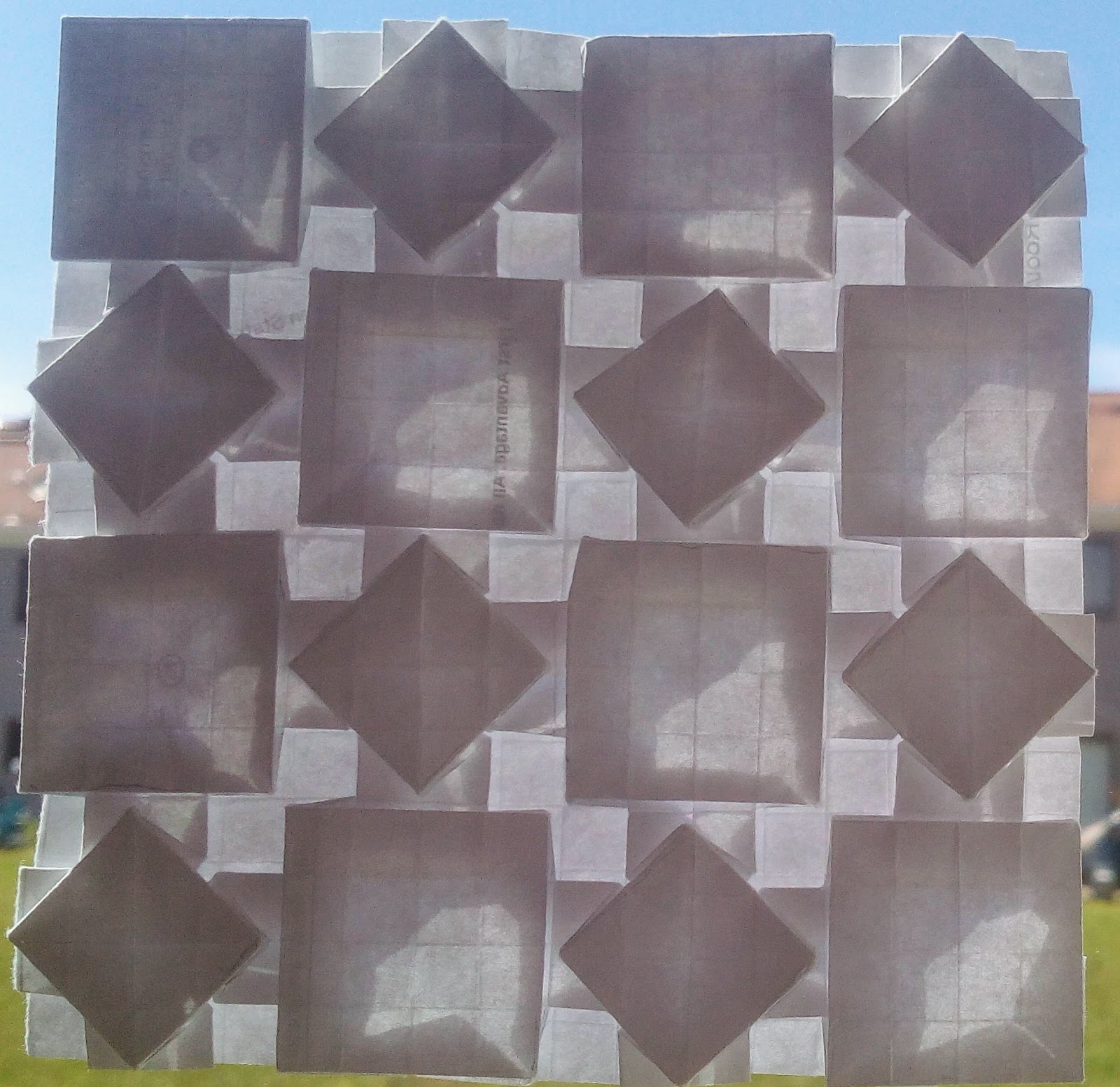 Diamonds and Squares Origami Tessellation