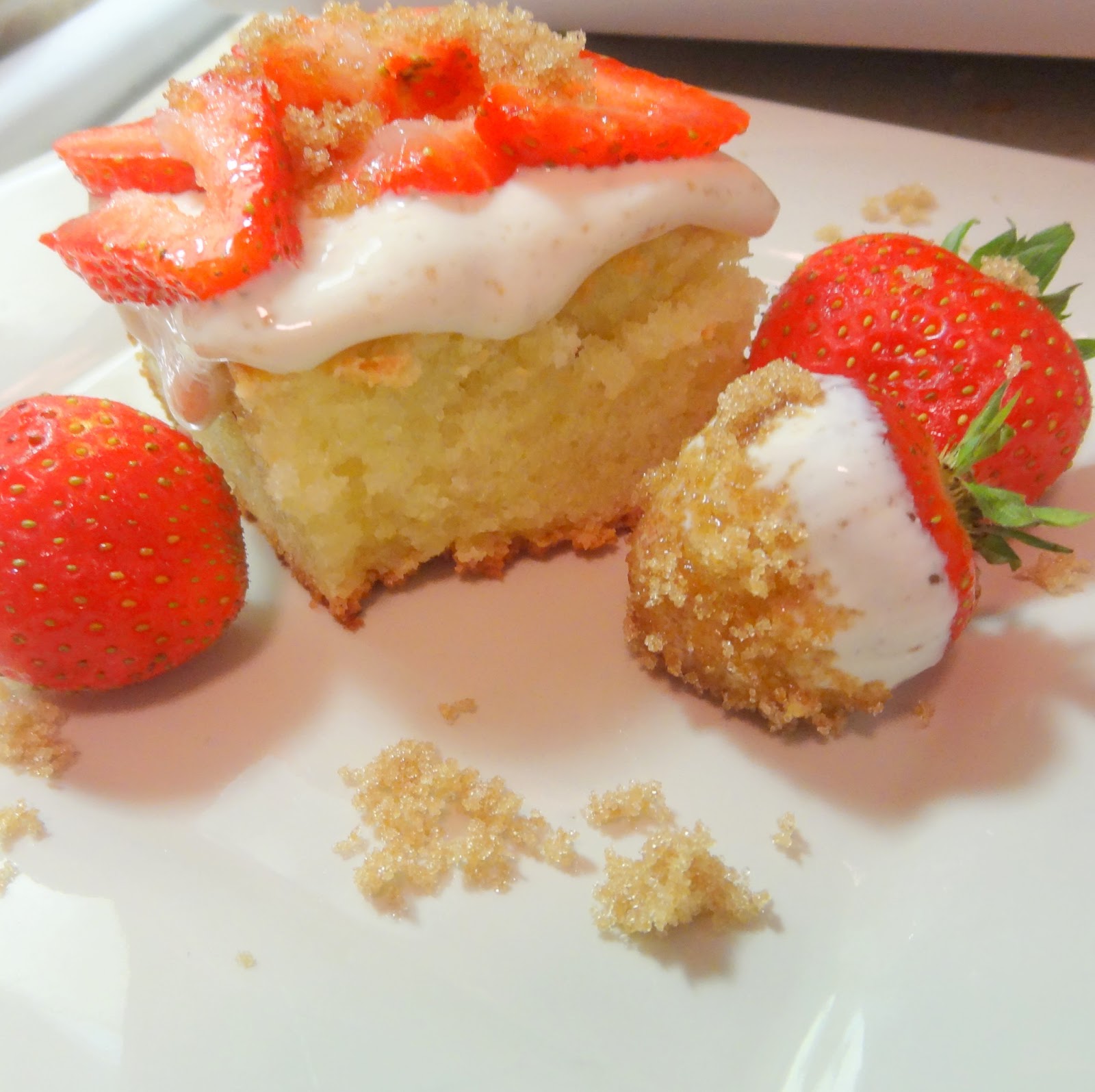 Miss Mochi's Adventures: Strawberry Romanoff Butter Mochi