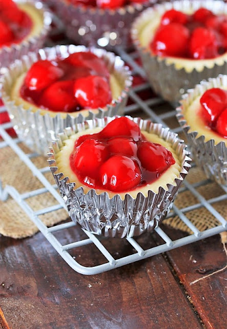 Mini Cherry Cheesecakes | The Kitchen is My Playground