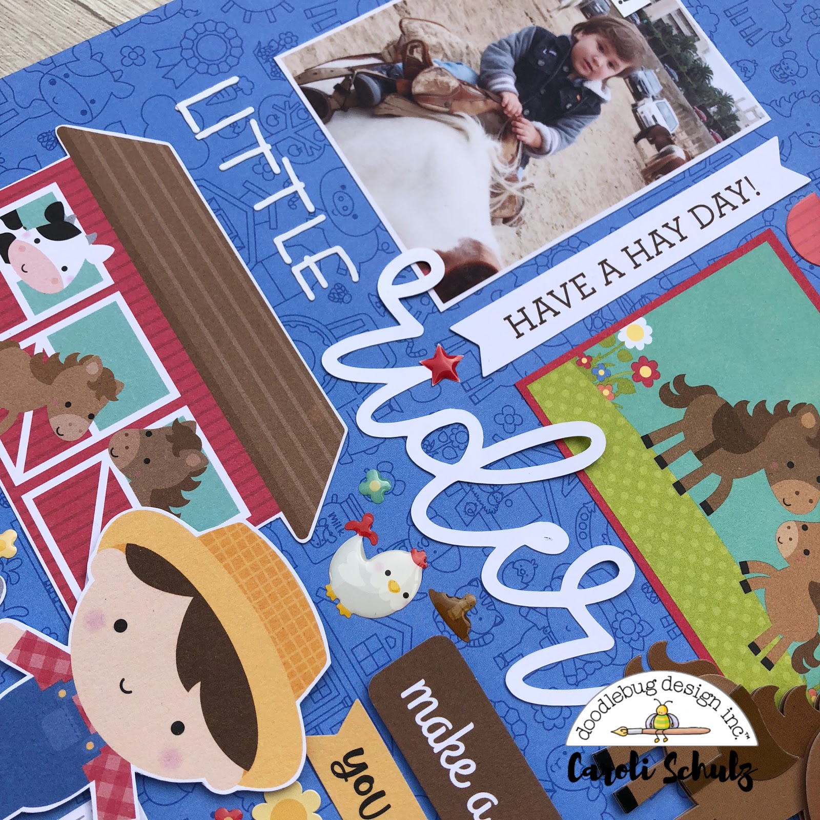 Doodlebug Design Inc Blog: Little Rider Layout using Down On The Farm ...