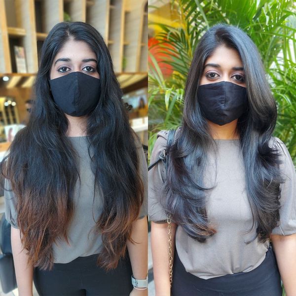 Young girl mid back length long hair | Different hair color - Village ...