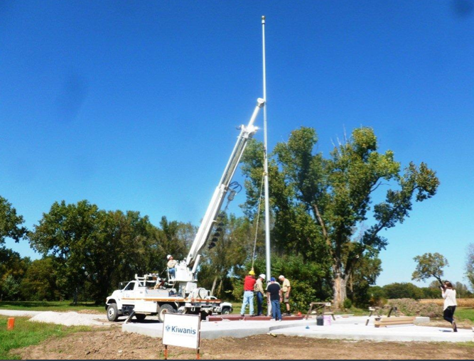 The Crow's Nest: 50 Foot Flag Pole Erected