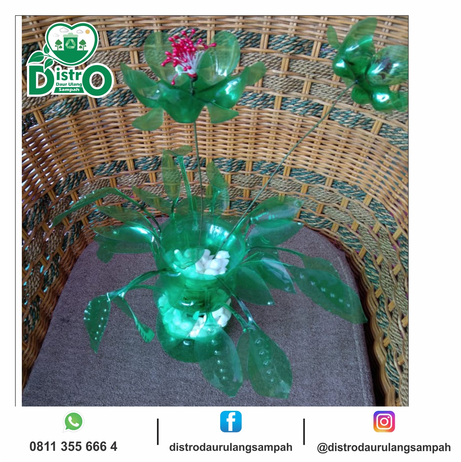 Bunga Daur Ulang Botol Sprite - Distro Daur Ulang Sampah