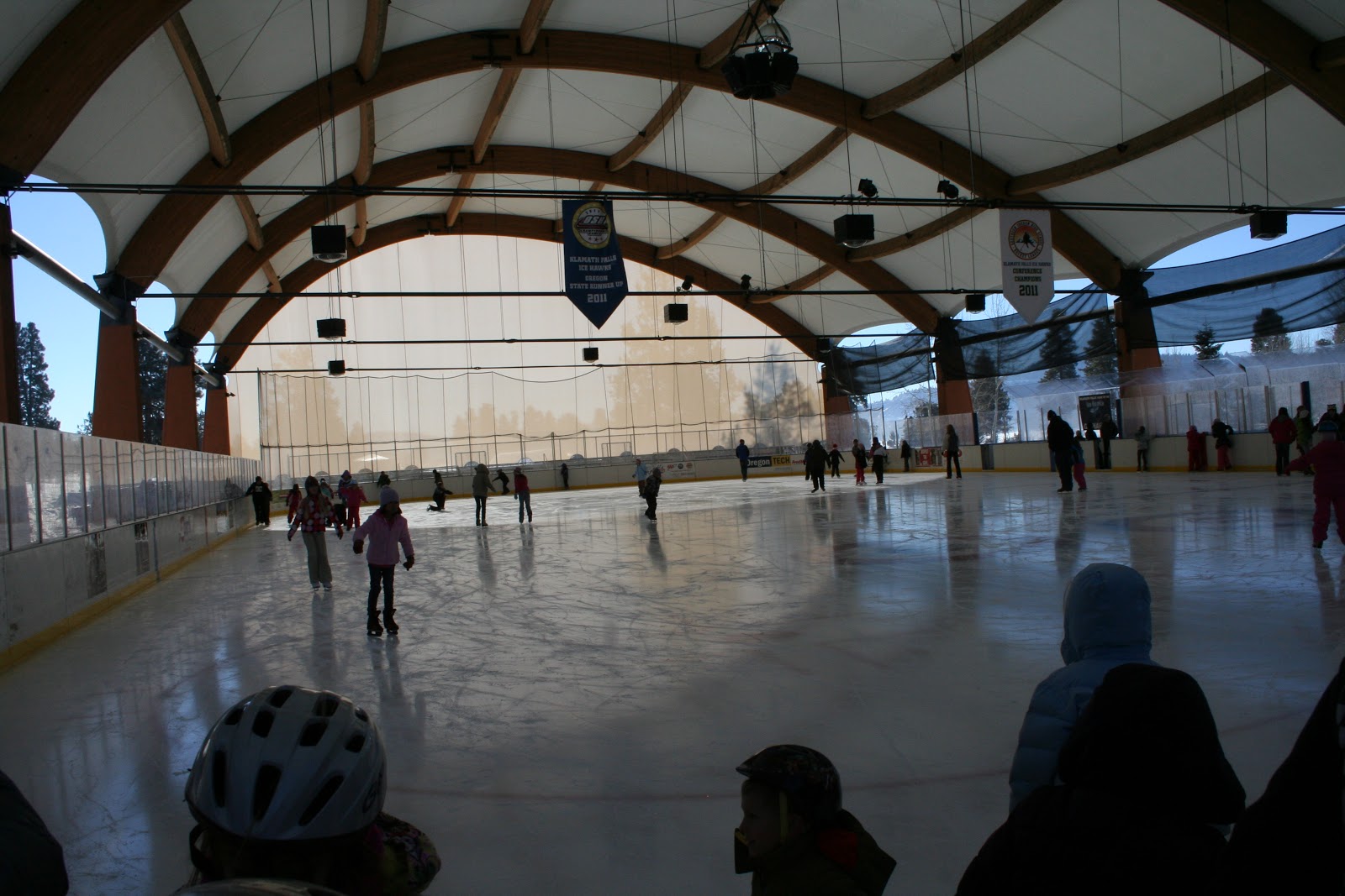 The Olsen family: ice skating field trip #1