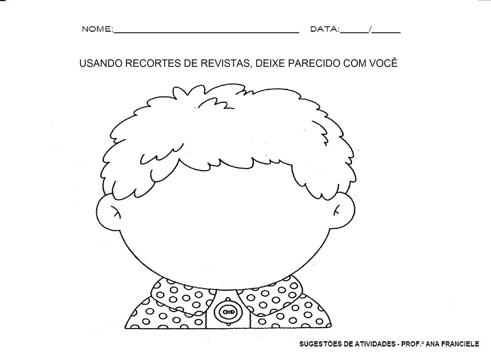 Complete O Rosto Educação Infantil - RETOEDU