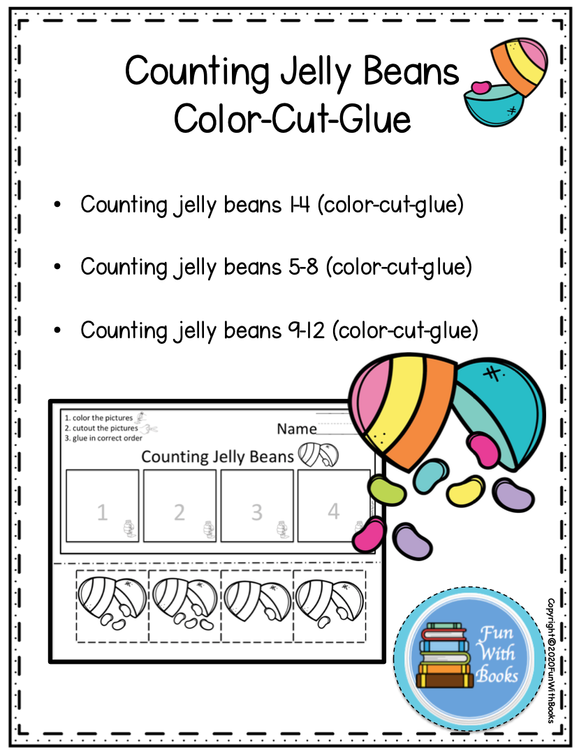 COUNTING JELLY BEANS MATH ACTIVITY $1.25 ~ Book Units by Lynn