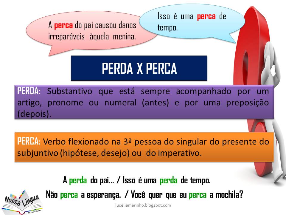 NOSSA LÍNGUA: Perda X Perca