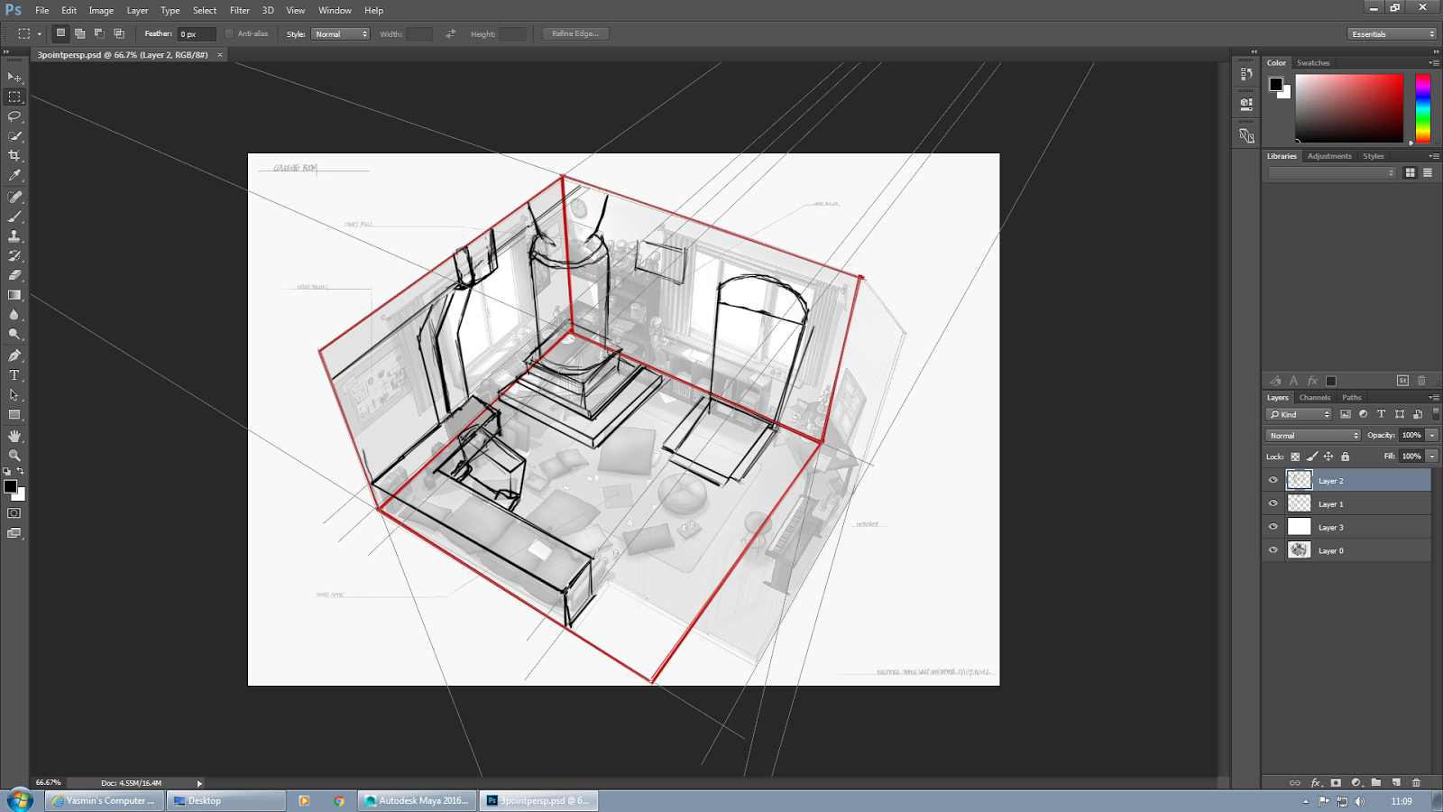 3 Point Perspective - Yasmin's Computer Game Arts Journey