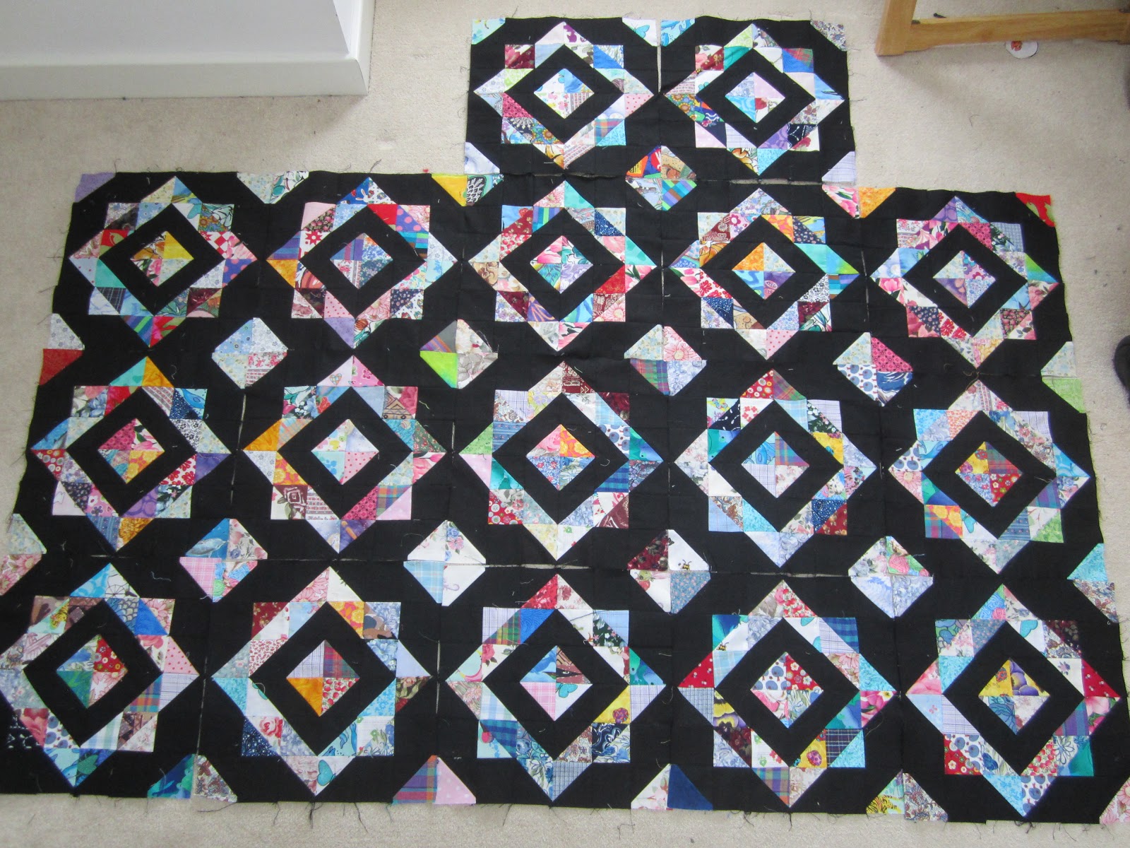 Made by Frederica: WIP _ Goth quilt